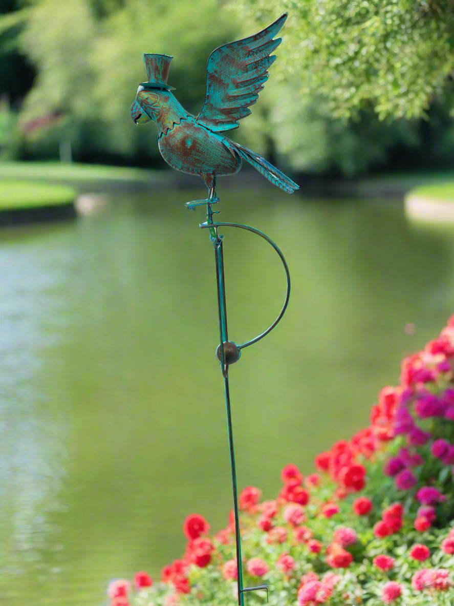 Handmade powder coated parrot sculpture rocker 164cm tall | Marissa's ...